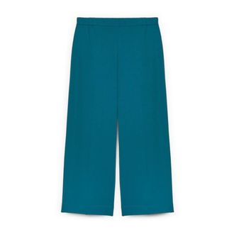Fiorella Rubino Weite Hosenbeine aus Stretchmaterial - - Trousers - Damen - Blau - XL