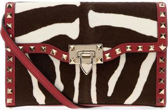 Valentino Garavani Femme, Sacs, Multicolore, Taille: ONE Size Sac bandouli&egrave;re Rockstud en poulain imprim&eacute;