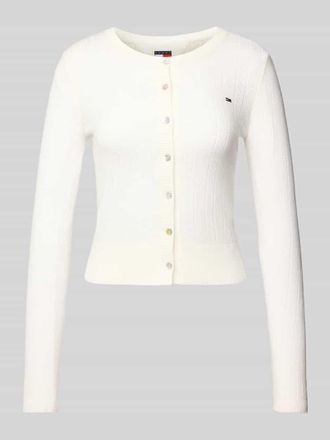 Tommy Jeans Slim Fit Cardigan aus Pointelle