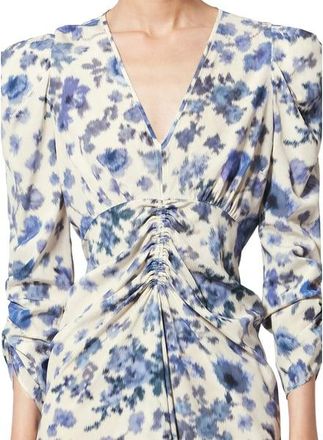 Isabel Marant Robe longue Albini en soie stretch imprim&eacute;e