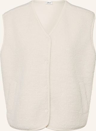 s.Oliver S.Oliver Teddyfell-Weste weiss