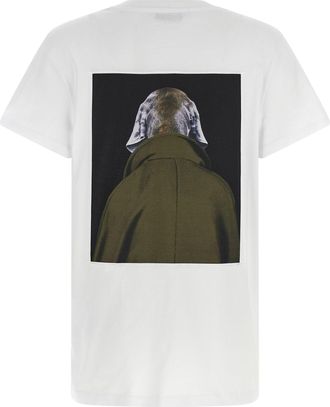 Max Mara Graphic-Print Cotton T-Shirt - White