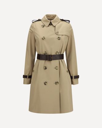 Burberry Kensington midi leather Trench Female 6