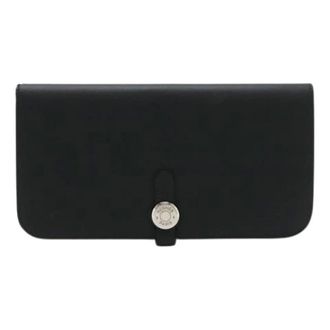 Herm&egrave;s Portefeuille long bifold Pre-owned Dogon - Femme - Pre-owned - Noir - Taille: ONE Size