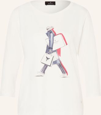 Monari Monari Longsleeve Mit 3/4-Arm Und Schmucksteinen weiss