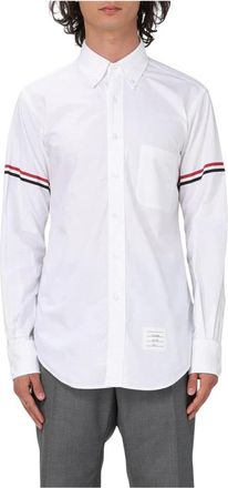 Thom Browne Homme, Chemises, Blanc, Taille: L Chemise en popeline de coton