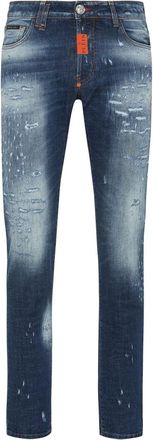 Philipp Plein Homme, Jeans, Bleu, Taille: W28 Stretch Stone Washed 5-Pocket Pants