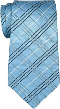 Retreez Cravate Tartan Plaid Check Tiss&eacute;e en Microfibres de bleu