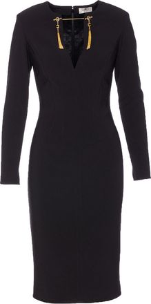 Elisabetta Franchi Knielanges Kleid - Schwarz