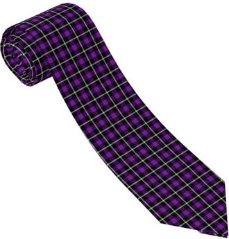 Generic Cravate Pour Hommes Motif &Agrave; Carreaux Tartan Violet Tendance Tie &Eacute;l&eacute;gant Cravate DAffaires Pour &Eacute;v&eacute;nements Affaires L&Eacute;cole