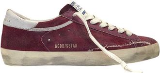Golden Goose Tige en daim Super Star Golden Goose, embout et languette en cuir perfor&eacute; en forme d&eacute;toile