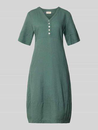 Freequent Knielanges Kleid aus Leinen-Viskose-Mix Modell Lava
