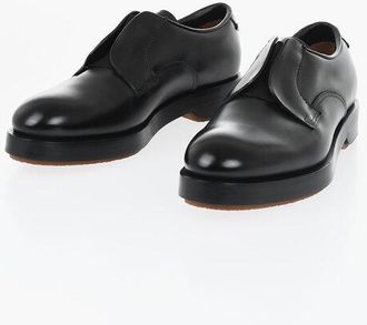 Ermenegildo Zegna Leather Derby Shoes UDINE With Elastic Insert size 40