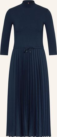 Tommy Hilfiger Kleid Im Materialmix Mit 3/4-Arm blau