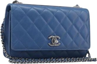 Chanel Sac bandouli&egrave;re vintage doccasion - Femme - Pre-owned - Bleu - Taille: ONE Size