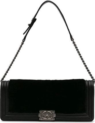 Chanel Hobo Bags - Shearling East West Boy Flap - Gr. unisize - in Schwarz - für Damen