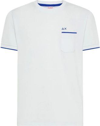 Sun 68 T-shirt en coton piqu&eacute; - Homme - Tops - Blanc - Taille: 2XL