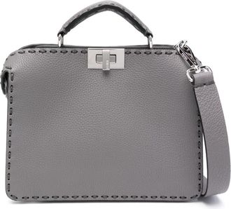 Fendi Mini Peekaboo Iseeu Schultertasche - Grau