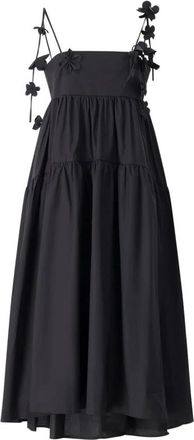 Meimeij Femme, Robes, Noir, Taille: 38 FR Robe Midi