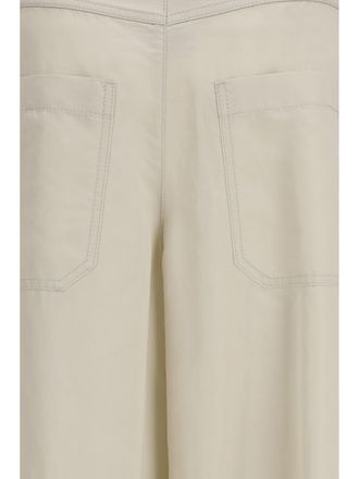 Brunello Cucinelli Wide-leg Pleated Trousers - Beige