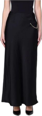 A|X Armani Exchange Maxi-Rock aus Satin - - Skirts - Damen - Schwarzk - XS