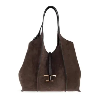 Tod's Femme, Sacs, Brun, Taille: ONE Size T Timeless Shopping Bag