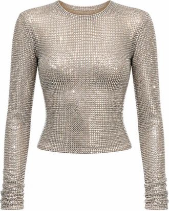 Giuseppe Di Morabito Maglia con cristalli - - Tops - Damen - Wei&szlig; - S