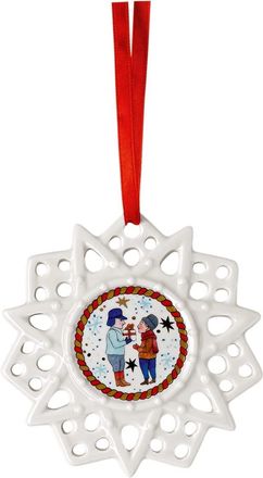 Rosenthal Schmuckstern, Weihnachtsstern, Porzellan, H&auml;ngend, Schneeflocke