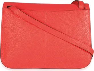 Herm&egrave;s Mens Rose Texas Clemence Halzan 25 Phw Pink Leather Handbag Bag