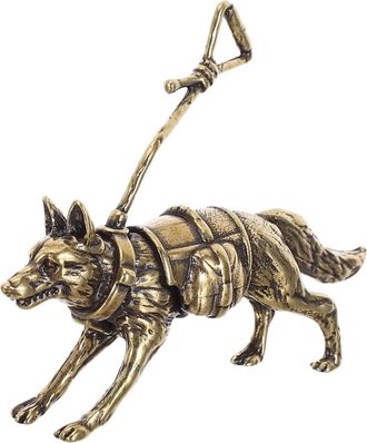 NUOBESTY Deutsche Sch&auml;ferhund Statue aus Messing Kleine Metall Hundeskulptur als Schreibtisch und Wohnzimmerschmuck Tierische Tischdekoration