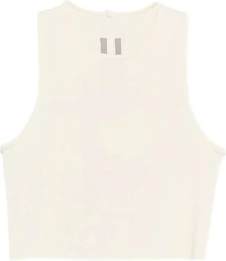 Rick Owens Femme, Tops, Beige, Taille: 42 FR Top Cropped Tank Butter