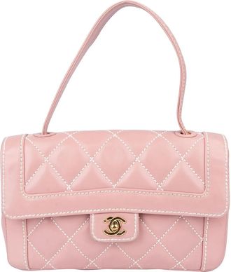 Chanel Crossbody Bags - Chanel Quilted Lambskin 24K Gold Single Flap Rabat - Gr. unisize - in Rot - für Damen