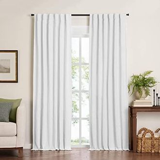 Elrene Home Fashions Harrow Fenstervorhang, einfarbig, 132,1 x 213,4 cm, Weiß