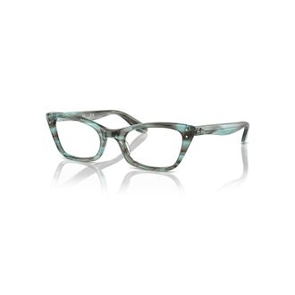 Ray-Ban Lady Burbank Optics Gr&uuml;n Gestreift Fassung Klar Glas Polarisiert 49-20