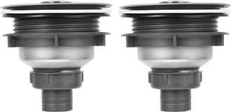 NUOBESTY 2 St&uuml;ck Edelstahl K&uuml;chensp&uuml;len Ablaufsieb mit Tiefem Korb und St&ouml;psel Verstellbar Haarsieb f&uuml;r Friseursalon Waschbecken Abnehmbar Wasserabflussoptimie