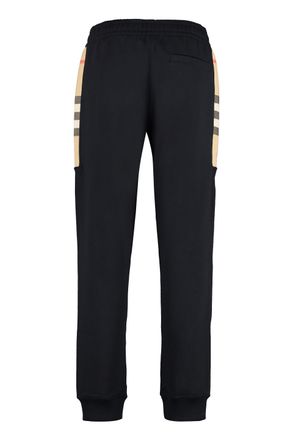 Burberry Mens Track Pants Drawstring Waist Black Cotton