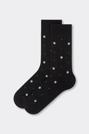 Calzedonia Kurze Herrensocken Mit Weihnachtsmotiv Schwarz