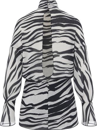 Patrizia Pepe Zebra-Print Viscose Dress - Black