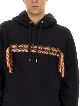 Lanvin Logo-Print Cotton Sweatshirt - Black
