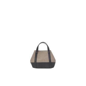 PESERICO Femme, Sacs, Brun, Taille: ONE Size Canvas Mini Shopping Bag