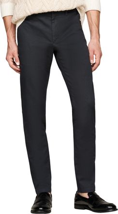 Tommy Hilfiger Herren Chino Hose Chino Bleecker Printed Structure Slim Fit, Blau (Desert Sky), 28W/34L