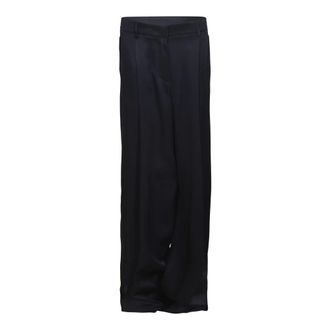 Giorgio Armani Plissierte Seidenhose - - Trousers - Damen - Schwarzk - XL