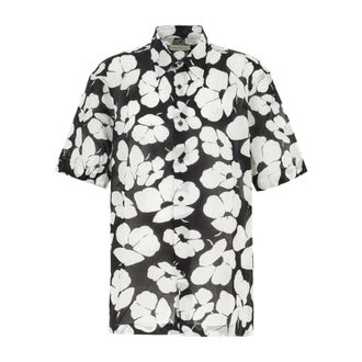 Dries Van Noten Kurz&auml;rmeliges Hemd - - Shirts - Herren - Schwarzk - XL