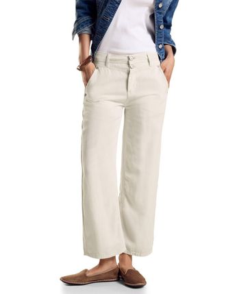 Street One Damen A377911 7/8 Jeans Culotte, Ecru Wash, 30W / 26L