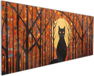 Wallario K&uuml;chenr&uuml;ckwand aus Glas 125 x 50 cm, Motiv: Nachtw&auml;chter | Spritzschutz abwischbar & pflegeleicht