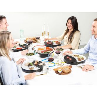 Princess Teppanyaki Dinner4ALL - 4 Tischgrill & Porzellanplatten &oslash; 32cm, 4x 250Watt