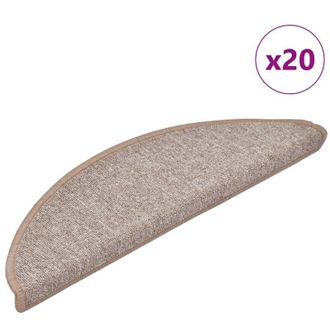 vidaXL Stufenmatten 20 Stk. 56x17x3 cm Hellbraun Halbrund Vidaxl