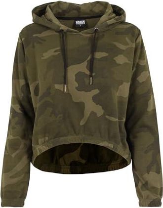 Urban Classics Ladies Camo Cropped Hoody Sweatshirt Capuche, Camouflage Olive, M Femme