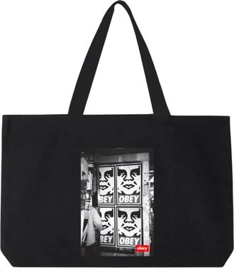 Obey unisex, Sacs, Noir, Taille: ONE Size Icon Photo Tote Bag