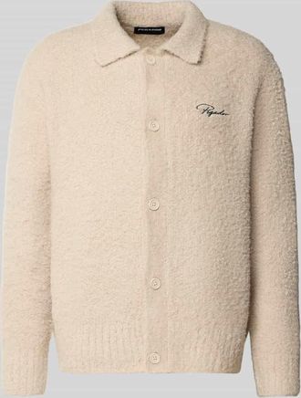 Pegador Strickjacke mit Umlegekragen und Label-Stitching